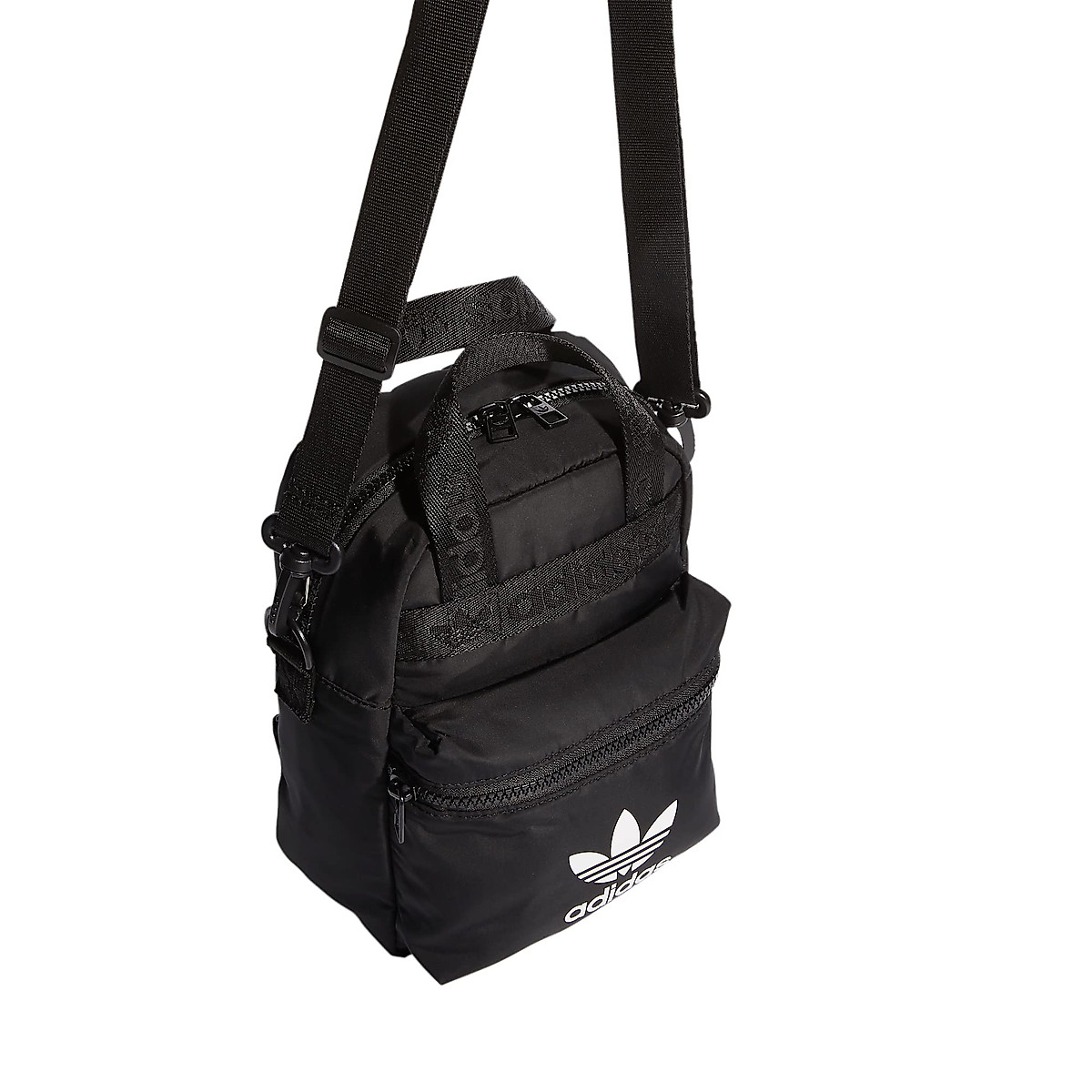 adidas Originals Micro Backpack Small Mini Travel Bag, Black/White, One Size