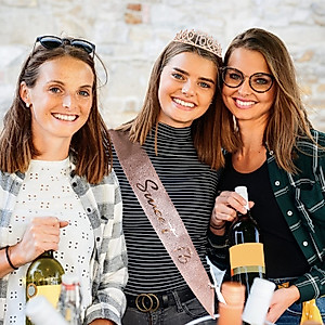 16th Birthday Crown and Sash Kit- "Sweet 16"Birthday Decorations 16th Birthday Party Gifts Birthday Party Supplies for Girls (rose gold)