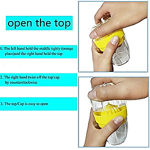 lemon squeezer,Juicer Squeezer,Orange ABS Non-slip lime Squeezer with Strainer and Built-in Measuring Cup