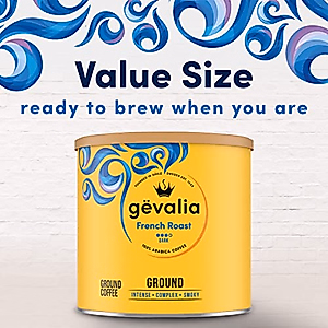 Gevalia French Roast Ground Coffee (27.6 oz Canister)