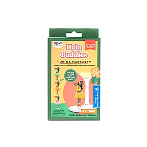 NPW Buddies Hula Girls (4 Pack) Drink Charm, Multi