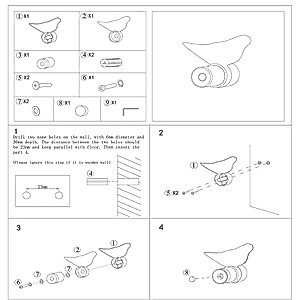 MITLOXX Decorative Wall Hooks, Bird Hooks Wall Mounted, Plastic Bird & Wooden Peg, Decorative Hooks for Hanging Things-Coat, Towel, Hat etc. Pack of 2, (Green)