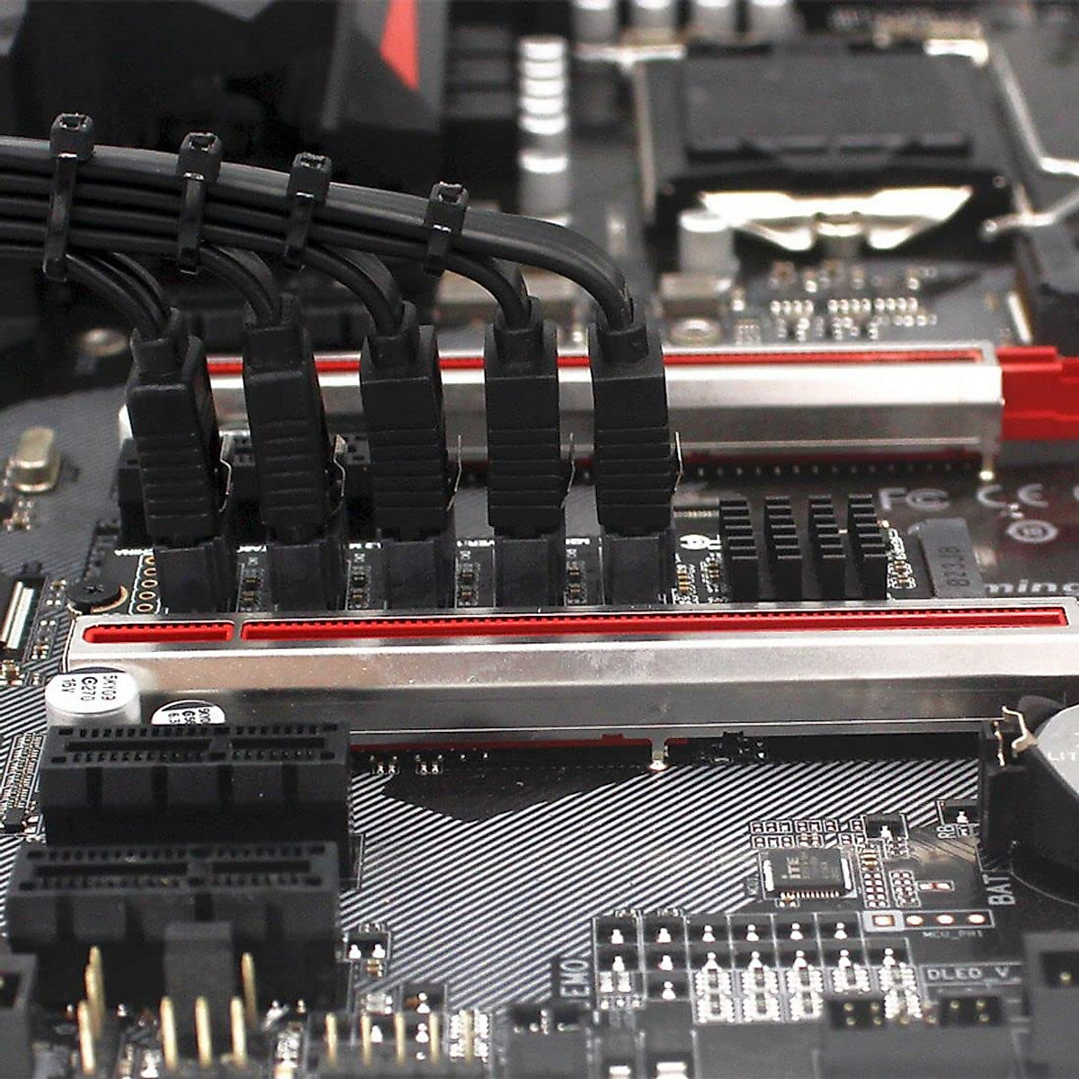 Chenyang M.2 NGFF NVME M-Key PCI Express to SATA 3.0 6Gbps 5 Ports Adapter Converter Hard Drive Extension Card JMB585 2280