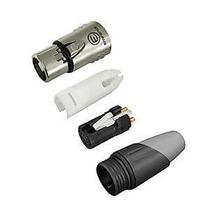 Audioblast - 2 Units - 3 Foot - HQ-4 - Star Quad Balanced Male to Female Microphone Cables with Eminence E311 & E312 Gold XLR Connectors – UV Protected & Road Ready