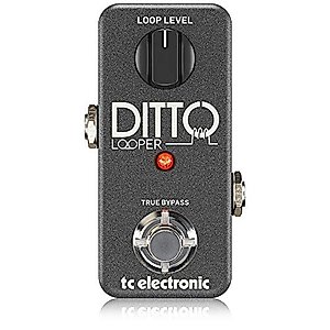 TC Electronic DITTO LOOPER Highly Intuitive Looper Pedal with 5 Minutes of Looping Time, Analog-Dry-Through and True Bypass Multicolored