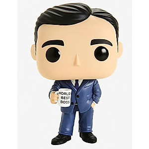 POP The Office - Michael Scott Funko Pop! Vinyl Figure (Bundled with Compatible Pop Box Protector Case), Multicolored, 3.75 inches