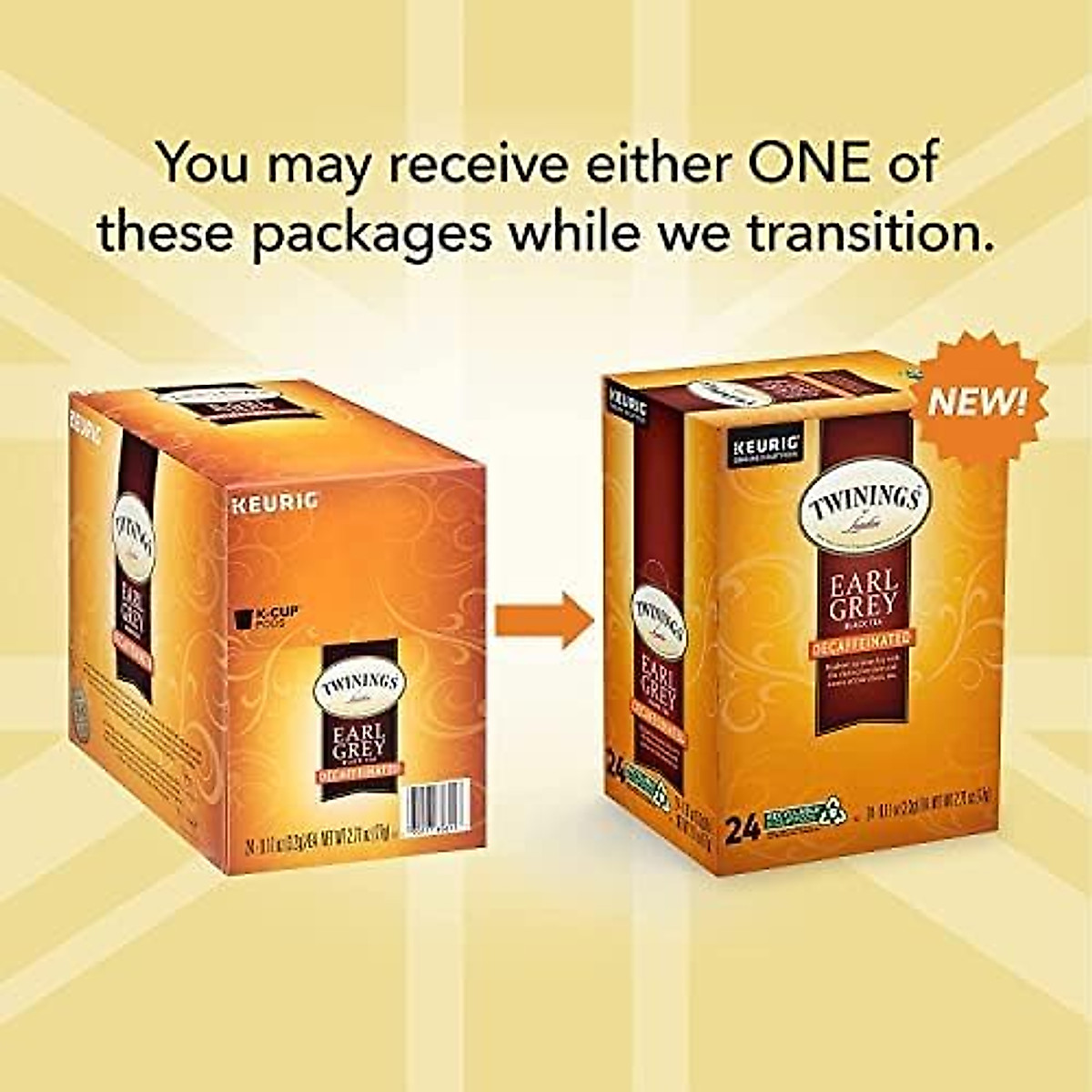 Twinings Earl Grey Decaf Tea Keurig K-Cups, 24 Count