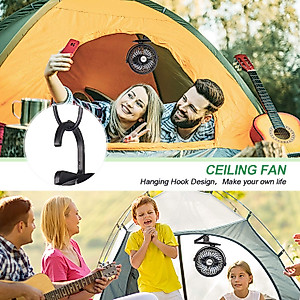 SkyGenius Battery Operated Clip on Stroller Fan, Portable Mini Desk Fan Rechargeable(Black)…