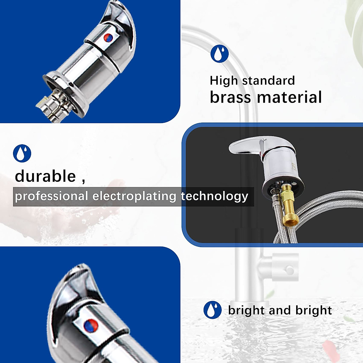 Karagas Salon Shampoo Bowl Faucet Vacuum Breaker Kit, Salon Shampoo Bowl Salon Sink Faucet & Vacuum Breaker with Sprayer and Hose for Shampoo Bed,Hair Salon Sink Faucet Sprayer Hose Set