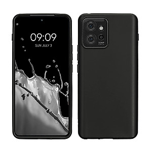 kwmobile Case Compatible with Motorola ThinkPhone Case - Soft Slim Protective TPU Silicone Cover - Black Matte
