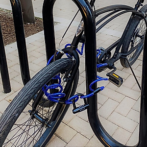 DocksLocks Weatherproof Coiled Security Cable (5ft to 25ft Lengths) with Reinforced Looped Ends, Anti-Theft Protection for Kayaks, Bikes, Paddleboards, Outdoor Equipment, Bicycles and More 15ft