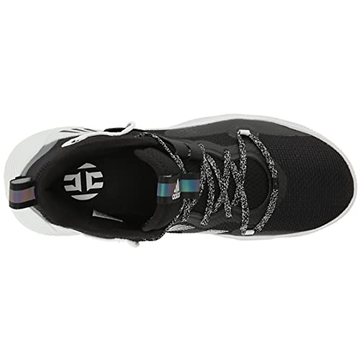 adidas Unisex Harden Stepback 3 Basketball Shoe, Core Black/White/Core Black, 7.5 US Men