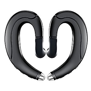 MAXIAEON TWS Ear Hook Bluetooth Wireless Headphones, Non Ear Plug Bluetooth Headset with Microphone, Stereo Sound Earphones Painless Wearing Sport Earphones for Smartphones (TWS Headset(Black))