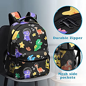 Dacawin Cute Dinosaurs Backpack Ocean Theme Cartoon Animals Backpacks Dino Starfish Corals Casual Daypack Lightweight Durable Elementary School Bags for Toddler Kids Boys Girls