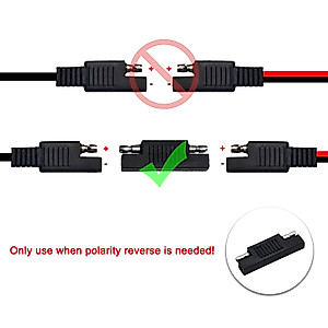 JINKAIMING 2PCS SAE 1 to 3 Y Splitter Extension Cable 35cm/18AWG SAE Connector 3 Way Power Cord Multi Extender for 12V System Solar Panel, Battery Tender Kayak, Mower, Automotive