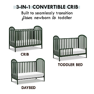 DaVinci Beau 3-in-1 Convertible Crib in Ebony, Greenguard Gold Certified