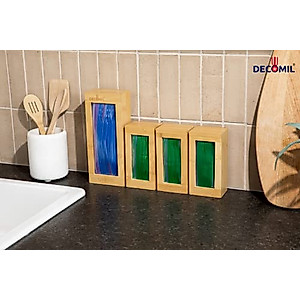 DECOMIL – Ziplock Bag Storage Organizer | Plastic Bag Organizer |Baggie Organizer Dispenser for Drawer | Food Storage Bag Organizer