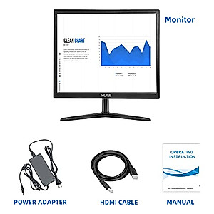 Thinlerain PC Monitor 17-inch 4:3 LED Backlit Monitor 1280 X 1024, 60 Hz Refresh Rate, 5Ms Response Time, VESA Mountable, VGA, HDMI, TN Panel, Built-in Speakers