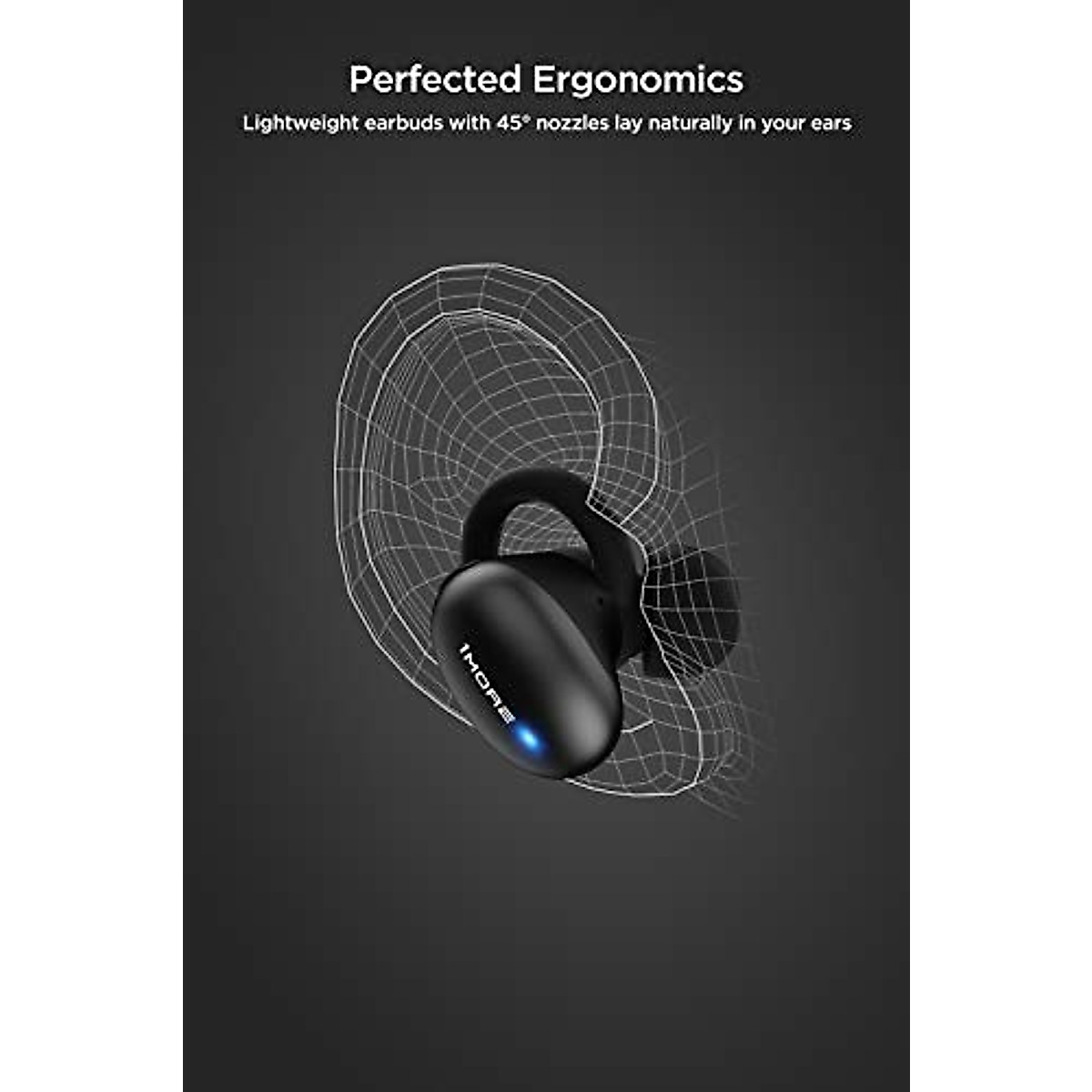 1MORE Stylish True Wireless in-Ear Headphones with Microphone, Black, E1026BT-I-BLACK