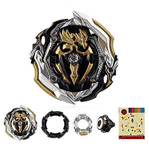 Bey Battle Burst Blade GT B-150 Union Achilles Cn Xt Black Left and Right Launcher Handle Starter Set Gaming Battling Top God Bay LR Bey Launcher Spinning Toys Gift for Boy
