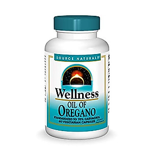 Source Naturals Wellness Oil of Oregano - Standardized to 70% Carvacrol - 60 Vegetarian Capsules