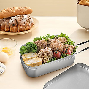 Lixada Mini Folding Stove Lunch Box Steaming Rack Combo Set for Picnic Camping Hiking Fishing Mountaineering