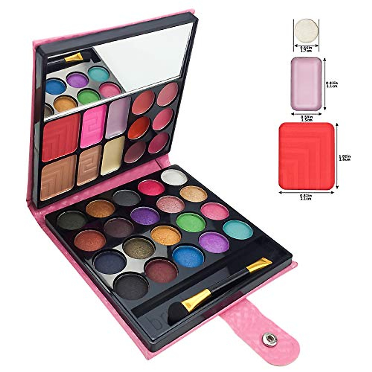 All in One Makeup Kit,Beauty Book Makeup Set With Eyeshadow Palette Lip Glosses Blushers Powder Concealer Mirror Brush,Professional Makeup Kit Set Gift for Women Girls,Beginners,Teens,32 Colors(Pink)