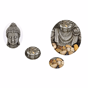 Warm Garden Buddha Fountain Tabletop Water Fountain-Sitting Buddha Tabletop Water Fountain Zen Fountain