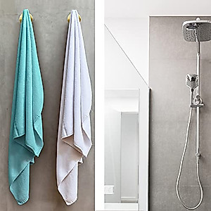 Towel Hooks Heavy Duty Coat Hook SUS304 Stainless Steel Robe Clothes Hook Holder for Bathroom Kitchen Garage Hotel Wall Mounted 2 Packs (Gold)