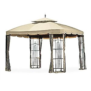 Garden Winds Replacement Canopy Top Cover Big Lots Bay Window 10' x 12' Gazebo