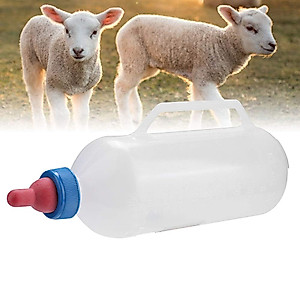 1L Baby Lamp Milk Feeder Bottle, Little Goat Calf Sheep Feeding Nursing Bottle Cup with Handle