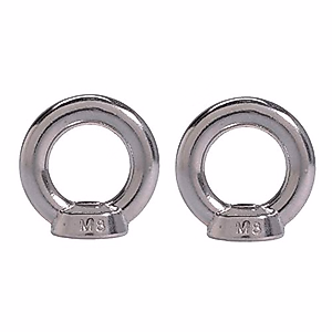 US STAINLESS 2 Pieces Stainless Steel 316 Lifting Eye Nut 1/4" UNC Heavy Duty Marine Grade Pitch of 20