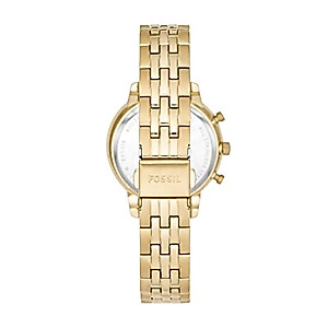 Fossil Women's Neutra Quartz Stainless Steel Chronograph Watch, Color: Gold (Model: ES5219)