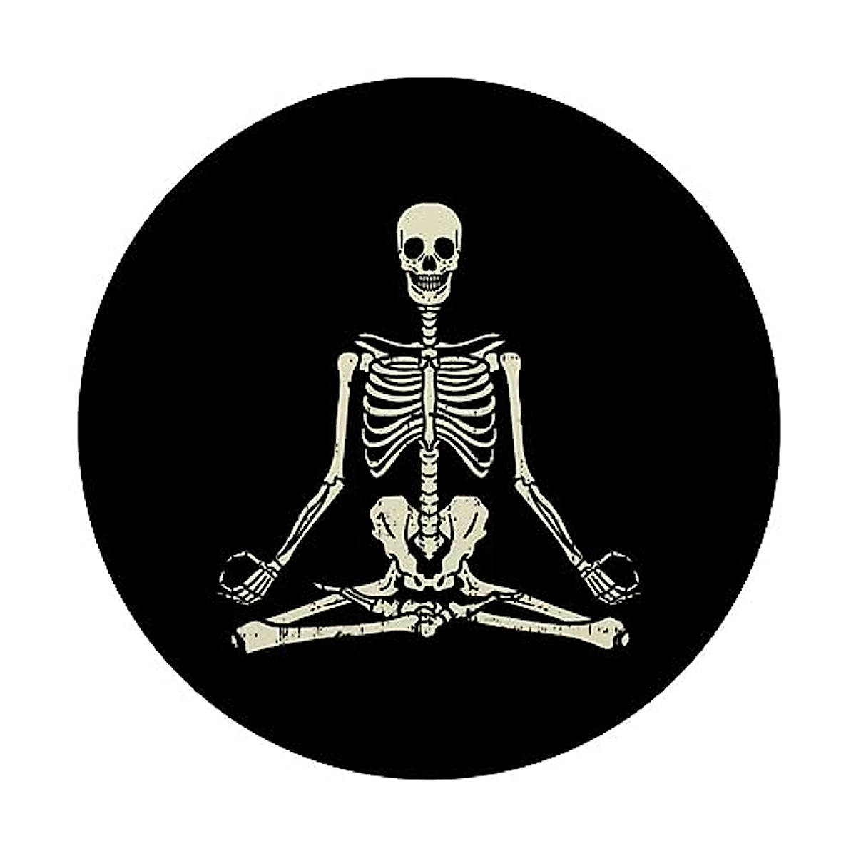Meditating Skeleton Lotus Yoga Zen Balance Halloween Costume PopSockets Swappable PopGrip