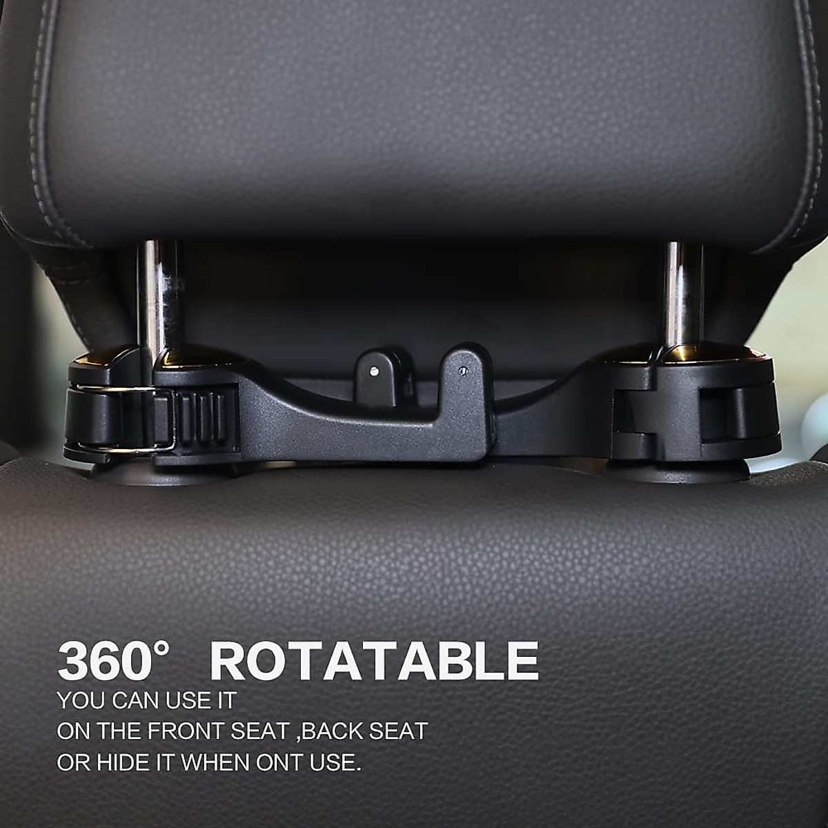 Banseko 2 Pack Car Hook,Car Seat Back Hook,Universal Multifunctional Car Vehicle Back Seat headrest Mobile Phone Holder,Universal adjustable Car headrest hook (Blue)