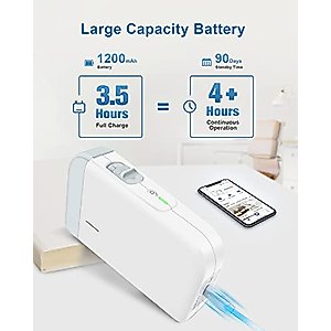 Label Maker, POLONO P10 Mini Label Printer, Portable Wireless Connection Label Maker Machine with Tape, Multiple Templates Available for Smartphone Easy to Use Office Home Organization Kitchen Storage
