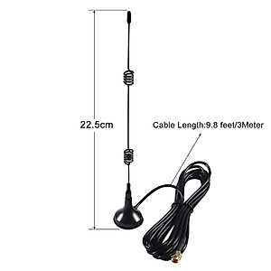 AEDIKO 2pcs 2.4GHz 7dBi WiFi Booster Antenna WiFi Antenna SMA Male Connector for WiFi Security Camera/WiFi Router/Wireless Network Card/USB Adapter