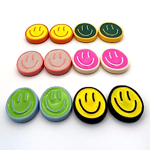 KROYSEA 12PCS Strong Fridge Magnets, Colorful Decorative Smiling Face Refrigerator Magnets, Cute Whiteboard Magnets, for Office Cabinets and Dishwasher