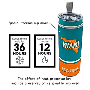 LANJAO Tumbler 20oz Straight Skinny Car Cups With Insulated Cup Sleeve Portable Handle, Sports Travel Coffee Mug, Stainless Steel, Insulated,Classic Collection Gifts for Men Women Fans