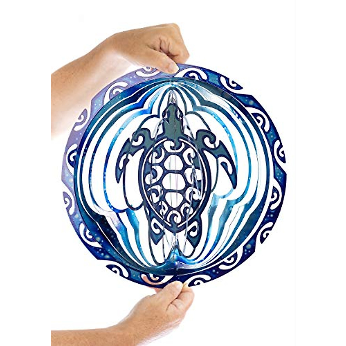 VP Home Tribal Turtle Kinetic Wind Spinners for Yard and Garden Wind Spinner Outdoor Metal Large Hanging Turtle Decor 3D Garden Art Wind Sculpture Spinners Kinetic Art Lawn Ornaments,12 inchW x 15 inchH
