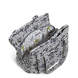 Vera Bradley Women's Cotton Mini Multi-compartment Crossbody Purse, Plaza Tile - Recycled Cotton, One Size