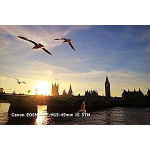 Canon EOS M3 24.2MP 1080P Wi-Fi Camera with EF-M 15-45mm is STEM Lens (White) International Version (No Warranty)