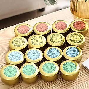 qinxiang Scented Candles Gifts Set,16 Pack Natural Soy Wax Travel Tin Jar Candles for 2.5 OZ Aromatherapy Candles for Family Gatherings, Festive Candles