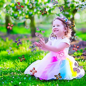 Chenkaiyang 40 Pcs Magic Flying Butterfly, Fairy Flying Toys Rubber Band Powered Wind Up Flying Butterfly Flying Butterfly Cards Butterfly Toy for Book Card Birthday Surprise Gift (20 Styles)