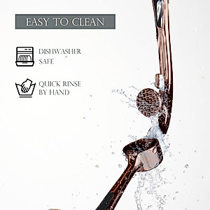 Premium Garlic Press, Professional Garlic Mincer, Easy to Squeeze and Clean, Rust Proof & Dishwasher Safe, Efficient Ginger Crusher - Antique Copper