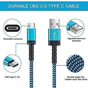 Samsung Type C Charger Cable Fast Charging USB C Android Phone Cord 6ft Compatible Samsung Galaxy S21 FE 5G/A13 /A03s/S23/S22 Ultra 5g/S22/S20,A53/A73/A33,Z Flip 4 3/Z Fold 4 3 5g,Moto G Stylus/Power