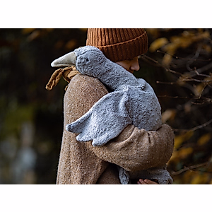 Senger Organic Cotton Goose Warming Pillow - Filled with Spelt - Grey - Large