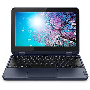 Lenovo 2023 Newest 300W Gen 3 2-in-1 Laptop, 11.6 Inch HD Touchscreen Display, AMD 3015e Dual Core Processor, 4GB RAM, 64GB eMMC, AMD Radeon Graphics, WiFi, Windows 10 Pro, Bundle with JAWFOAL