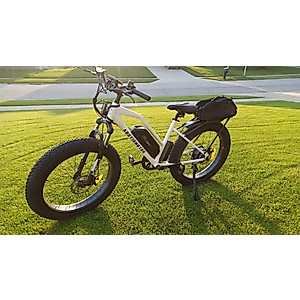 aostirmotor 750W Electric Bike for Adults 48V 13AH Fat Tire Ebike with Rack and Fender, 26"×4" inch Electric Bicycles, Shimano 7 Speed Electric Mountain Bike (White)