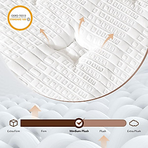 Queen Mattress, DIGLANT 14Inch Cooling Gel Memory Foam Hybrid Mattress with Pocket Springs, Supportive & Pressure Relief, Medium Plush Feel Queen Size Mattress in a Box, CertiPUR-US Certified, 60"*80"